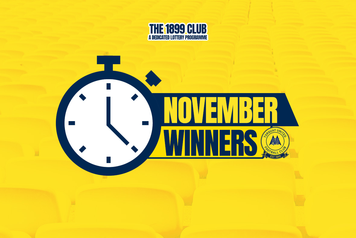 The 1899 Club Lottery – November Winners Announced | Torquay United